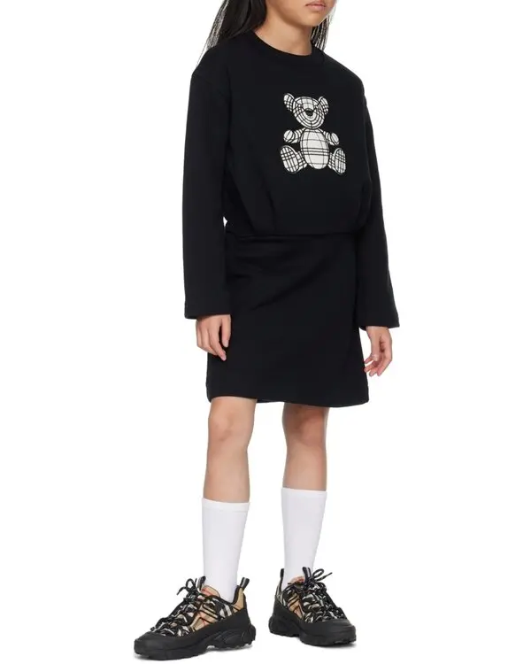Burberry Thomas Bear Appliqué Cotton Dress