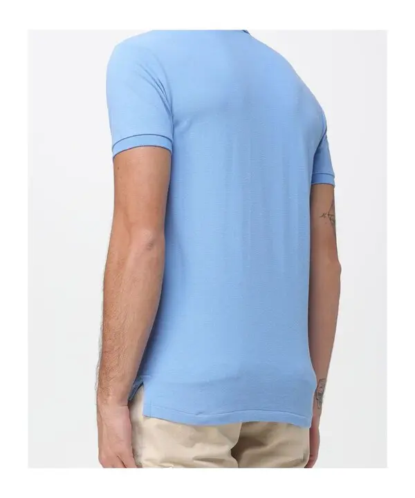Polo Ralph Lauren Logo Embroidered Short-sleeved Polo Shirt - Blue