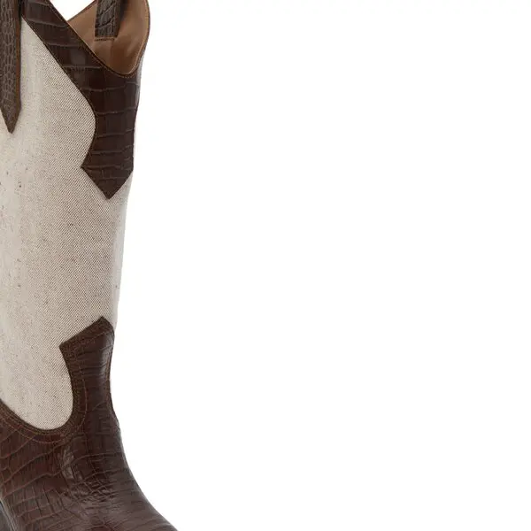 Paris Texas Rosario 60mm Two-tone Boots - Nude