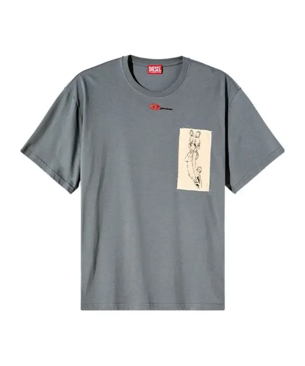 DIESEL® X Damiano David T-boxt T-shirt - Grey