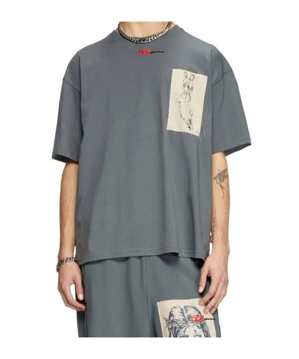 DIESEL® X Damiano David T-boxt T-shirt - Grey