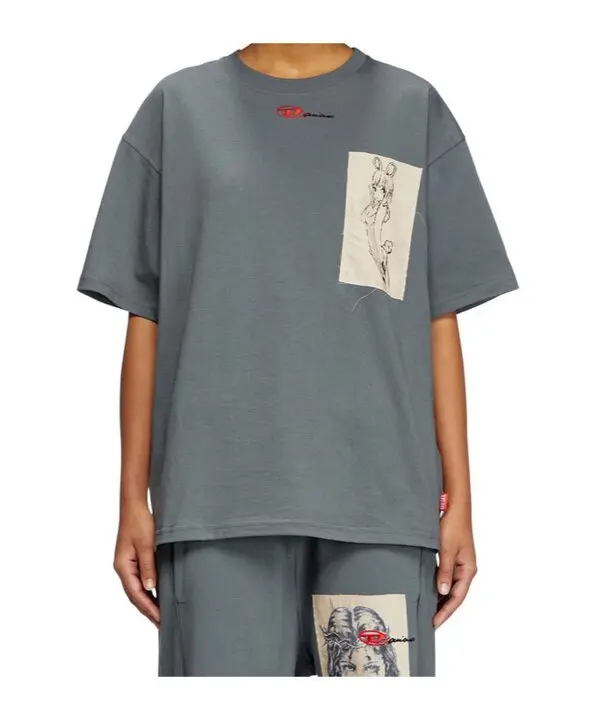 DIESEL® X Damiano David T-boxt T-shirt - Grey