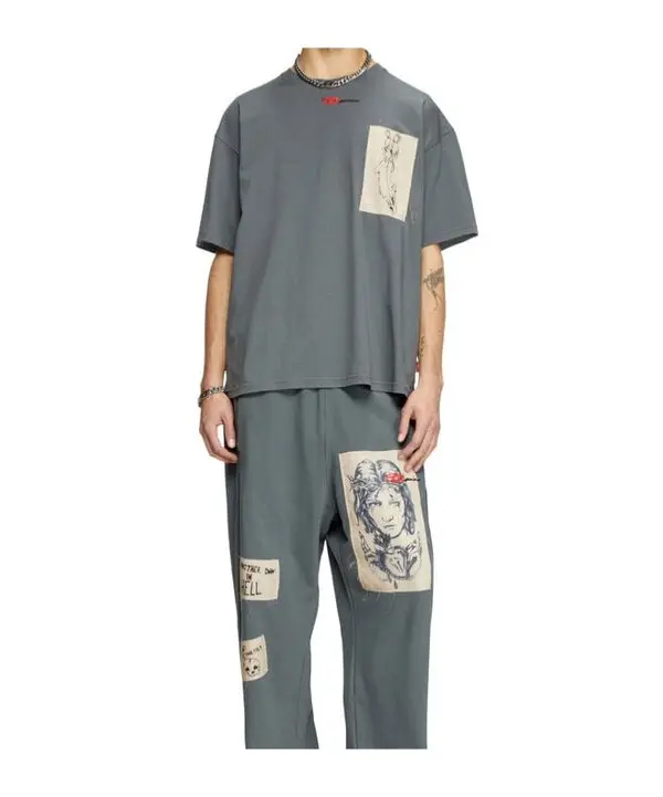 DIESEL® X Damiano David T-boxt T-shirt - Grey