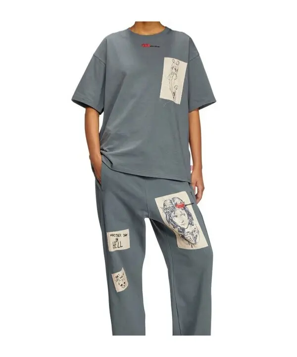 DIESEL® X Damiano David T-boxt T-shirt - Grey