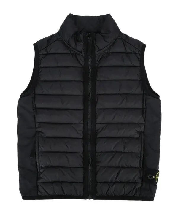Stone Island Quilted Stand Collar Zip-up Vest