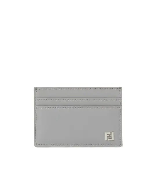 Fendi Ff Squared Card Holder - Light Grey