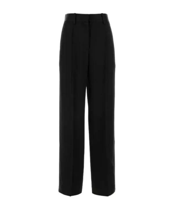 JIL SANDER Satin Trousers - Black