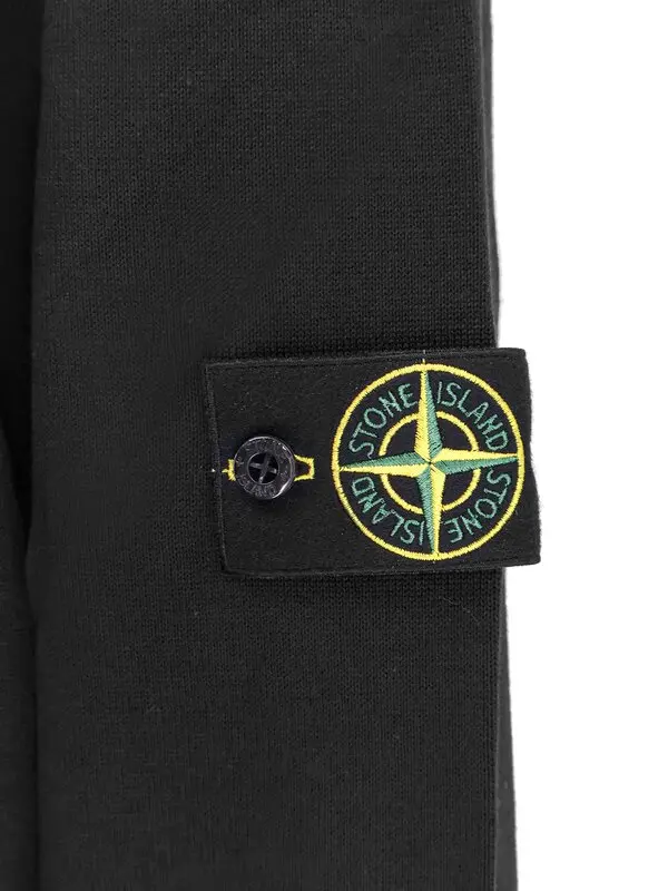 Stone Island Compass Patch Crewneck Jumper - Black