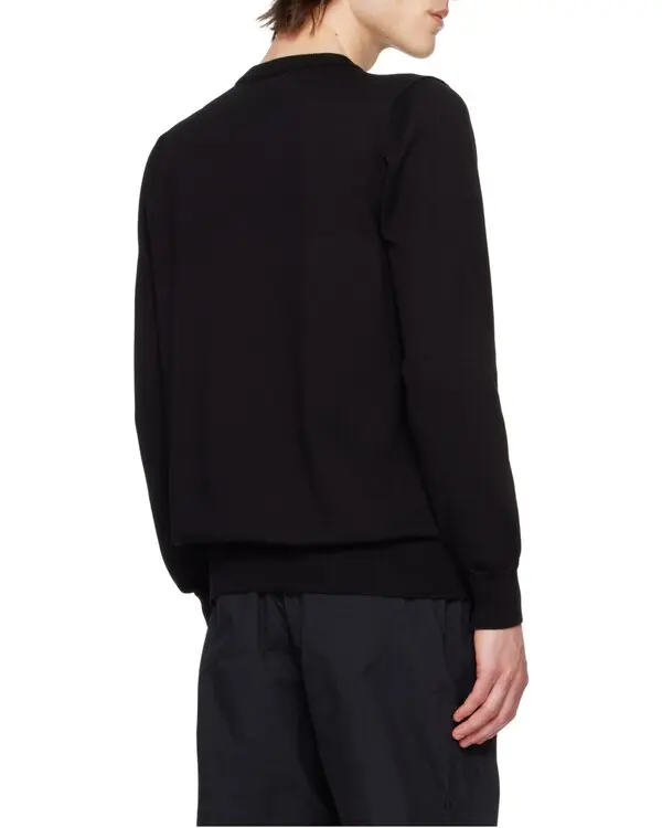 Stone Island Compass Patch Crewneck Jumper - Black