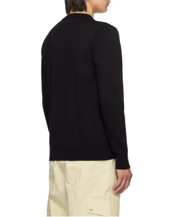 Stone Island Compass Patch Crewneck Jumper - Black