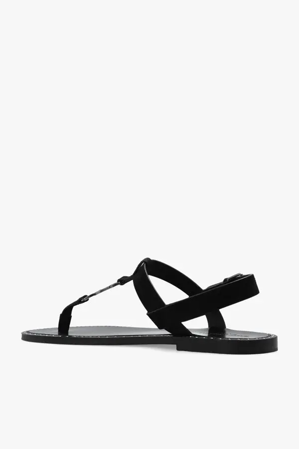 Saint Laurent Cassandra Logo Plaque Sandals