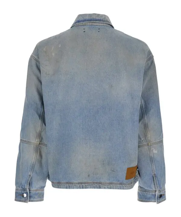 Amiri Logo Patch Denim Jacket - Gray