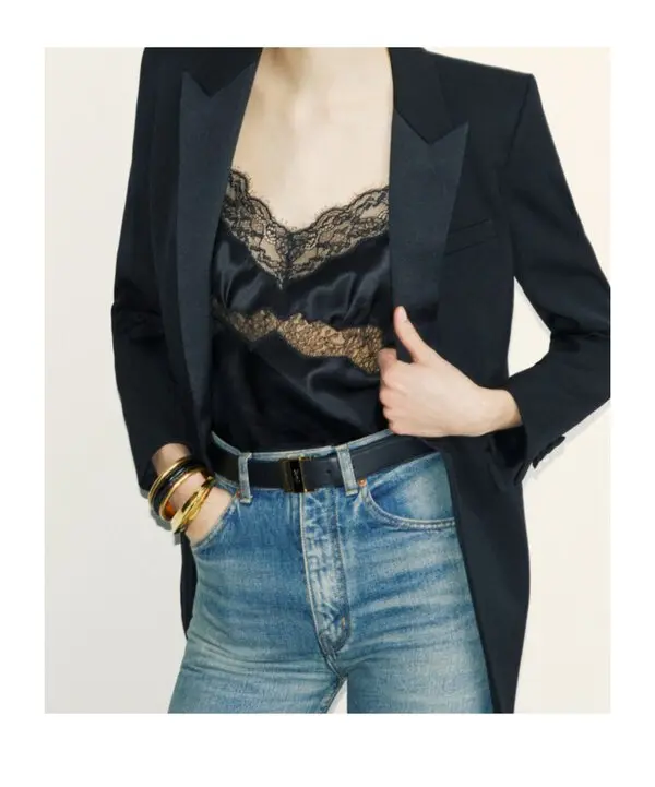 Saint Laurent Tuxedo Single-breasted Jacket With Peak Lapels - Black