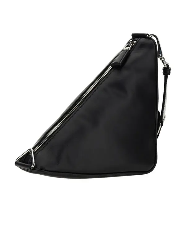 Prada Logo Plaque Zipped Shoulder Bag