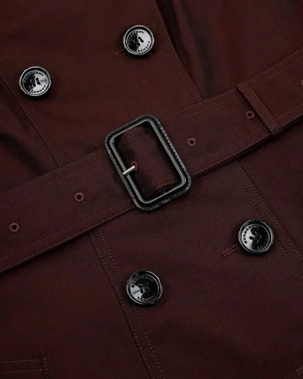 Burberry Double-breasted Trench Coat With Zipper Cuffs