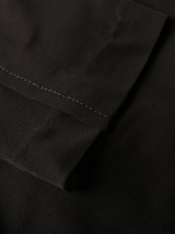Saint Laurent V-neck Draped Long-sleeved Dress