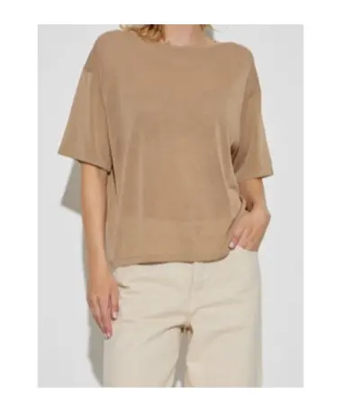 Max Mara Relaxed-fit Cotton And Viscose Sweater With Crew Neck And Short Sleeves