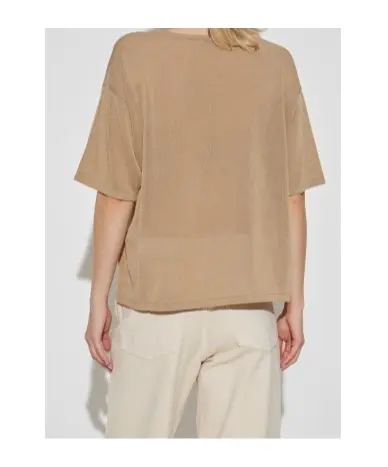 Max Mara Relaxed-fit Cotton And Viscose Sweater With Crew Neck And Short Sleeves