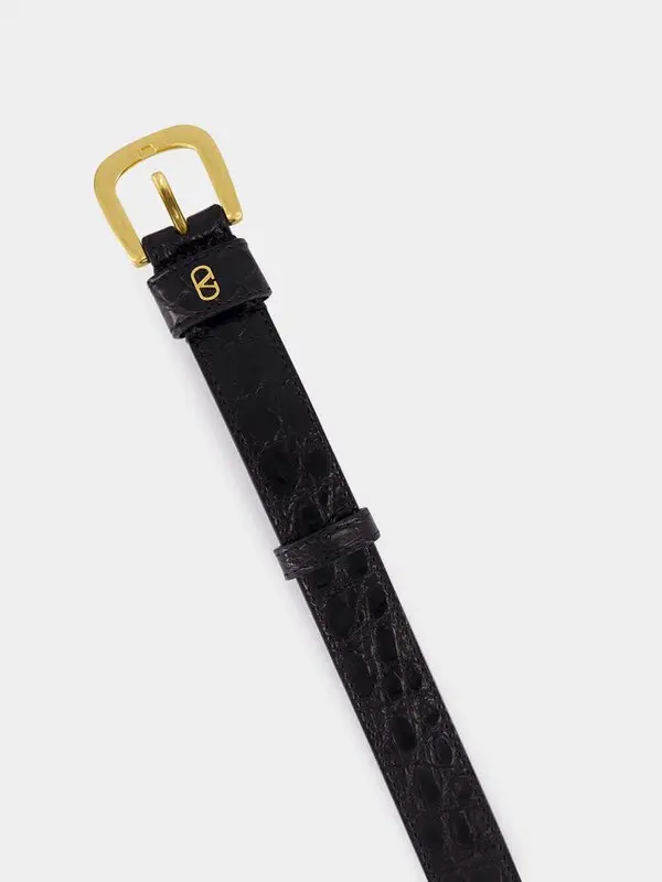 Valentino Garavani Vlogo Signature Buckled Belt - Black