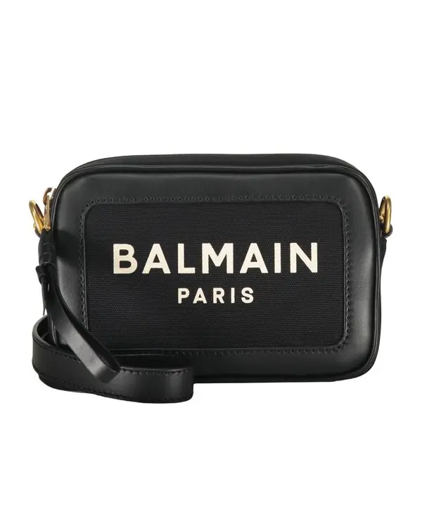 Balmain Logo Crossbody Shoulder Bag - Black