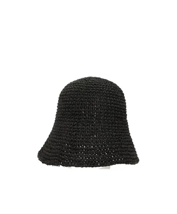 MAISON MICHEL Logo Plaque Woven Bucket Hat