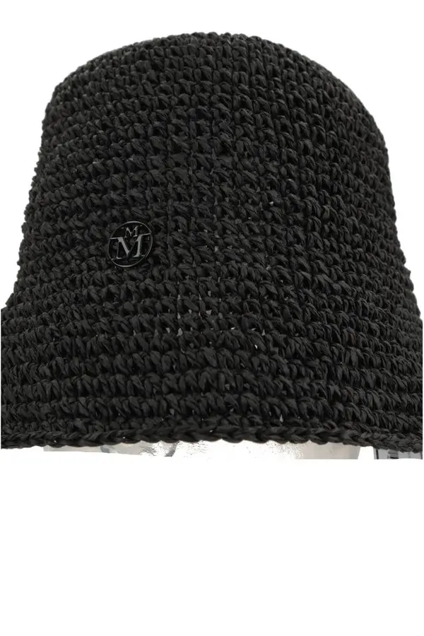 MAISON MICHEL Logo Plaque Woven Bucket Hat