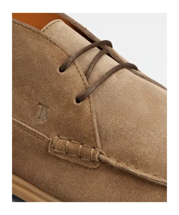 TOD'S Lace-up Suede Desert Boots - Brown