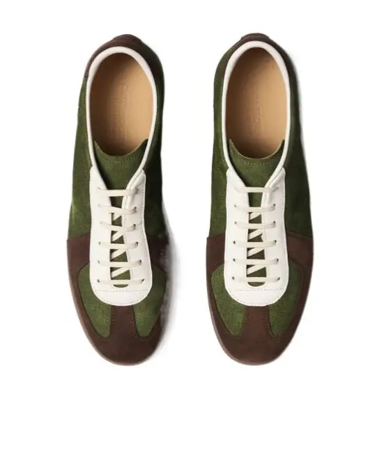 SCAROSSO Markus Two-tone Lace-up Sneakers - Green