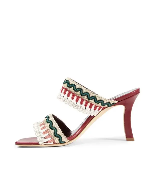 Manolo Blahnik Square-toed Stiletto High-heeled Sandals