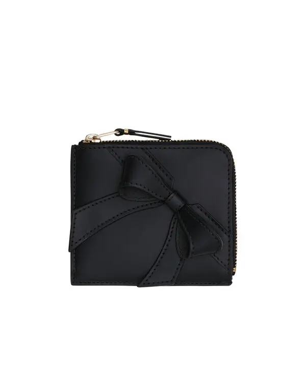 Comme Des Garçons Big Bow Zipped Wallet - Black