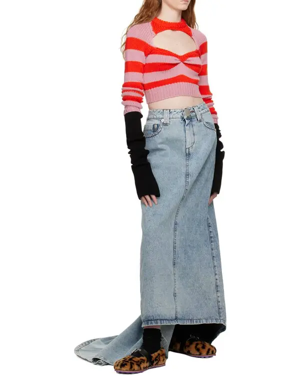 Marni Striped Cut-out Knitted Jumper