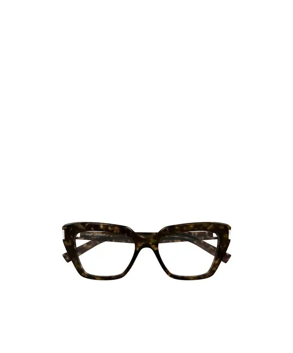 Saint Laurent Geometric Frame Eyeglasses - Black
