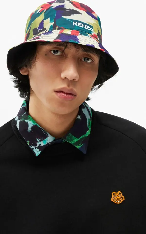 Kenzo Logo Patch Ribbed Hem Sweatshirt - Black