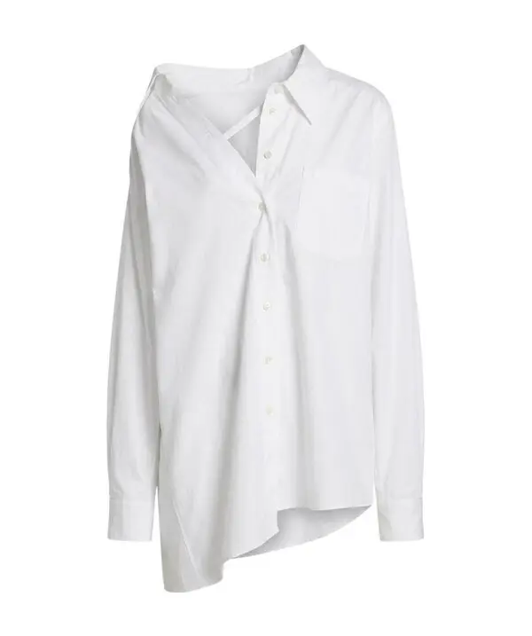 ANN DEMEULEMEESTER Off-shoulder Shirt - White