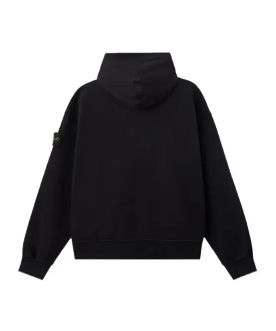 Stone Island Oversized Fit Zip-up Hooded Sweatshirt