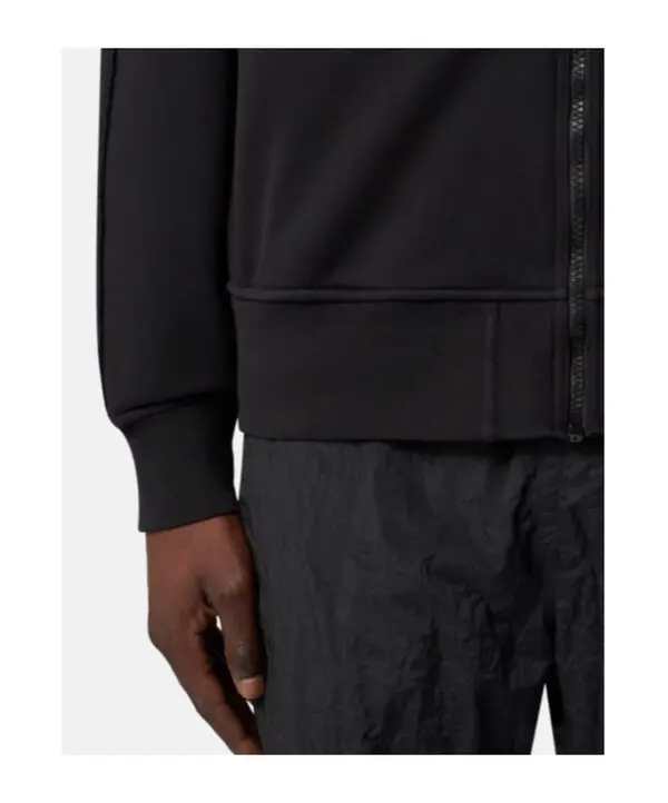 Stone Island Oversized Fit Zip-up Hooded Sweatshirt
