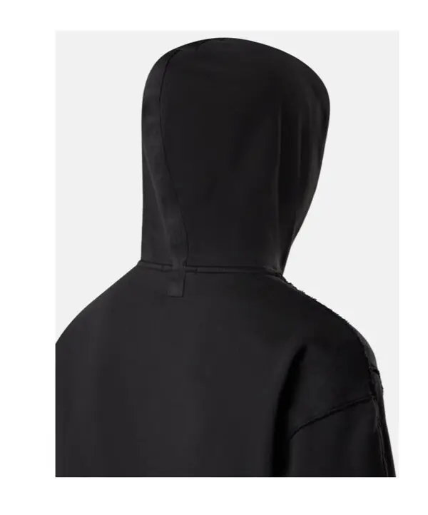 Stone Island Oversized Fit Zip-up Hooded Sweatshirt