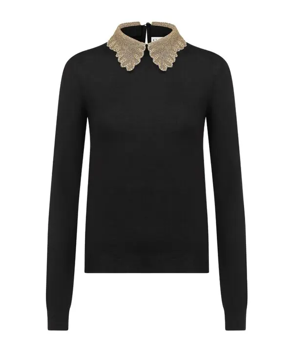 Dior Sweater With Removable Embroidered Collar