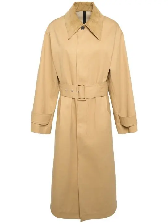 Ami Wear A Belted Windbreaker - Beige