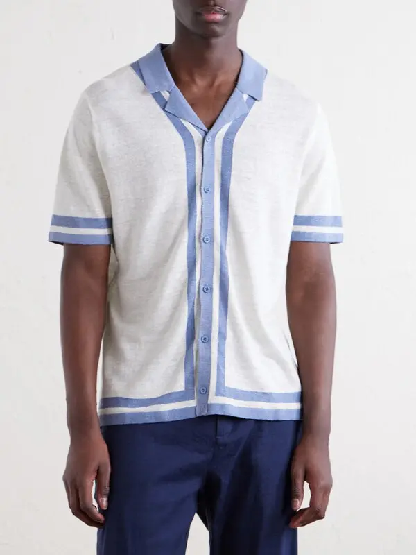 Onia Camp-collar Linen Shirt