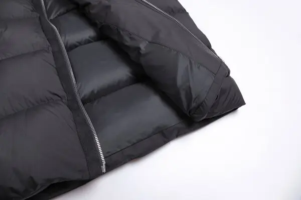 LIUREGALI Long Sleeve Puffer Jacket With Shearling Trim