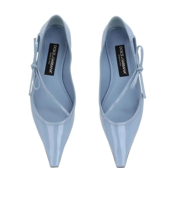 Dolce & Gabbana Bow Detail Pointed Toe Ballet Flats