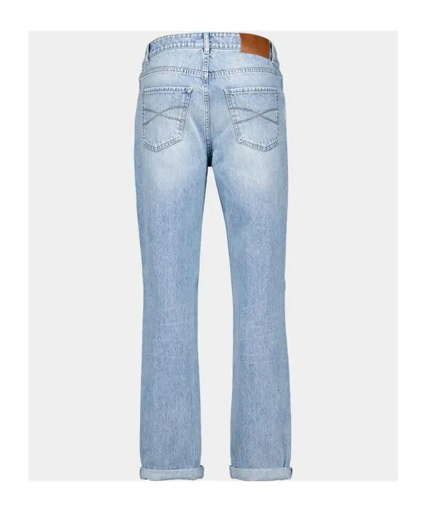 Brunello Cucinelli Logo-stitched Tapered Jeans - Blue
