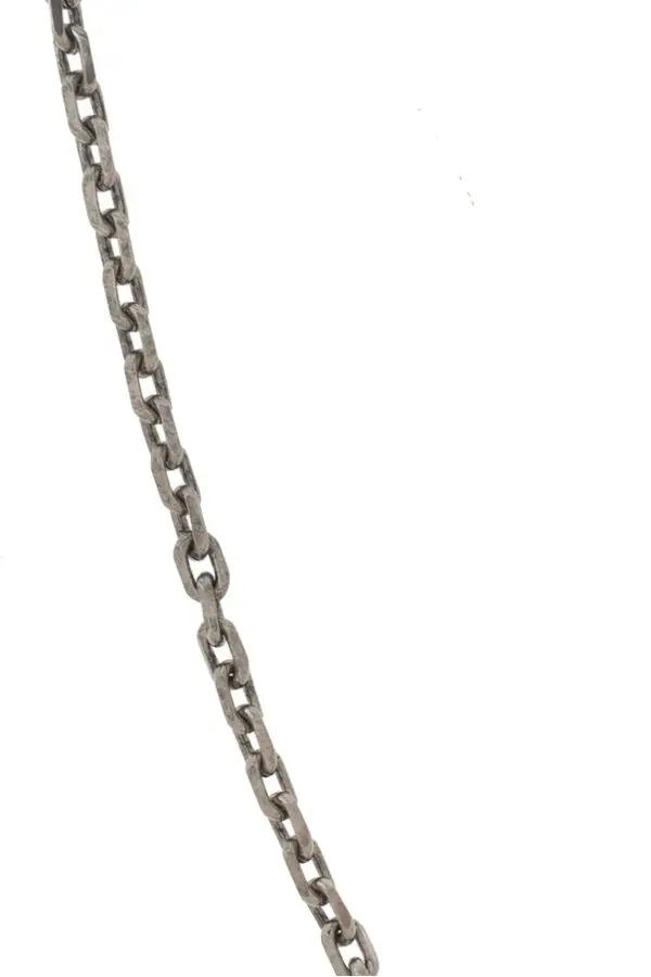 Saint Laurent Logo Plaque Chain Necklace
