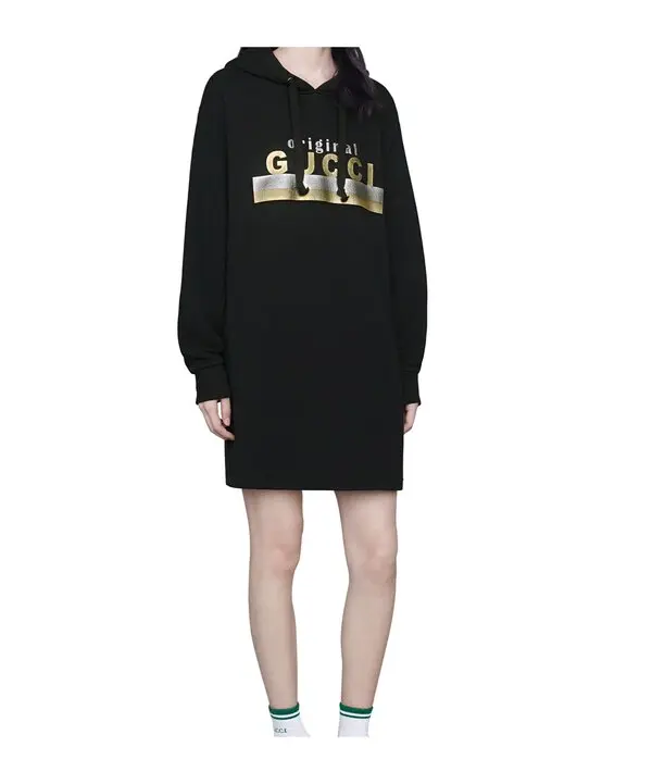 Gucci Original Print Hooded Dress