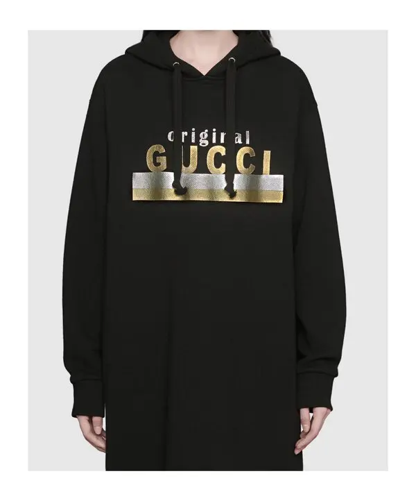 Gucci Original Print Hooded Dress