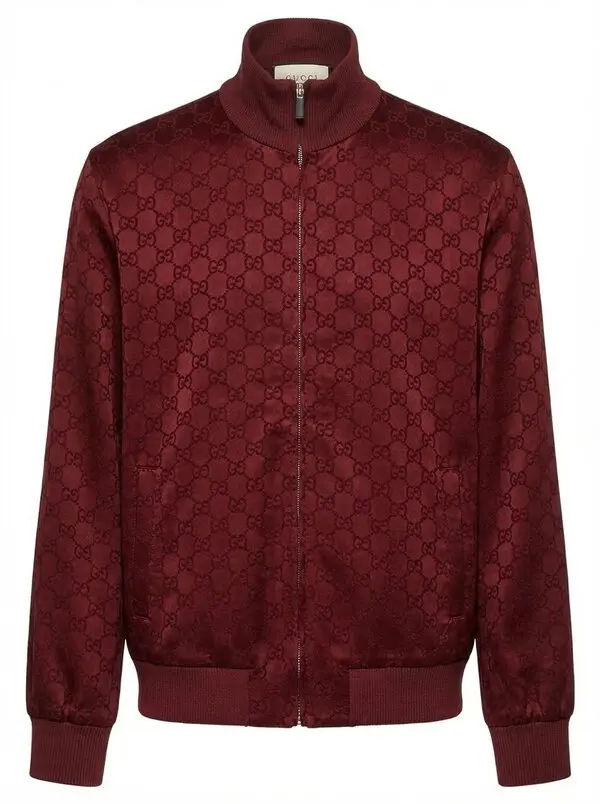 Gucci Monogrammed Zip-up Jacket - Red