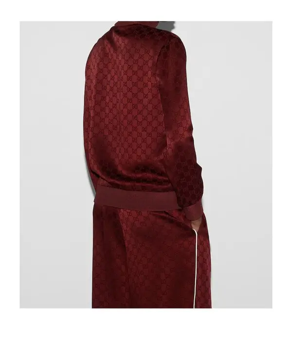 Gucci Monogrammed Zip-up Jacket - Red