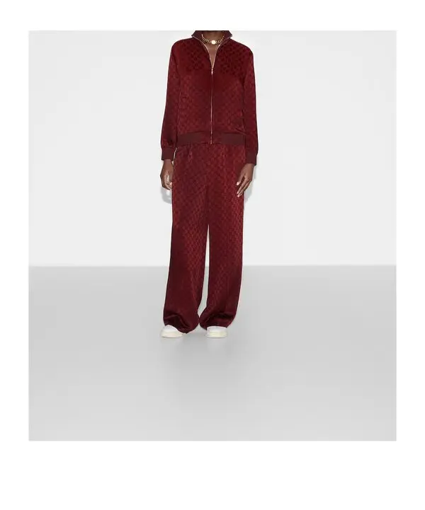 Gucci Monogrammed Zip-up Jacket - Red