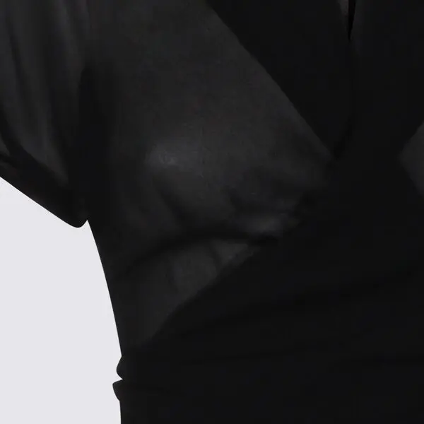Rick Owens Short Sleeve Wrap Blouse - Black